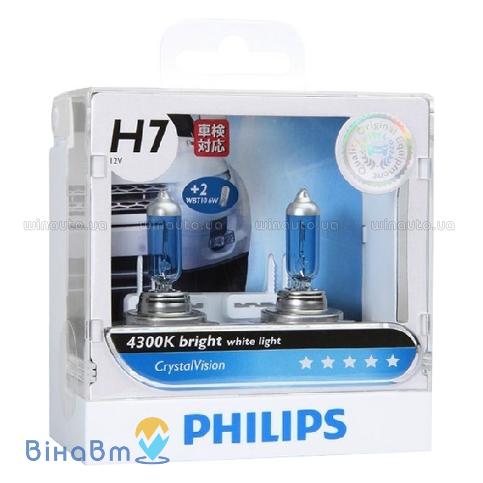 ᐈ Philips Crystal Vision + 2x SP 12V 55W 12972CV H7 купить, ЦЕНА упала ...