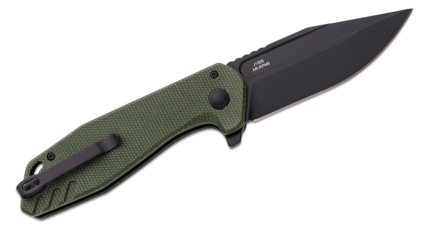 CJRB Riff BB AR-RPM9 Steel Micarta Green (J1928-BMGN) купить в Украине • Винавто интернет-магазин