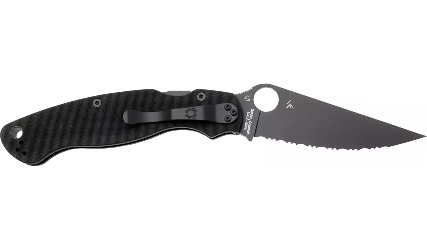 Spyderco Military 2 Black Blade Serrated купить в Украине • Винавто ...