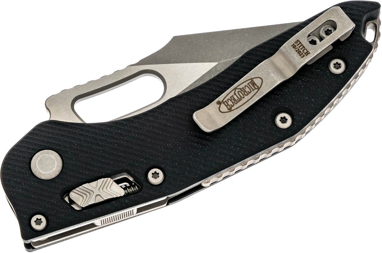 Microtech Stitch Ram Lock Fluted Apoc G10 Black (169RL-10APFLGTBK ...